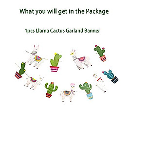 Cute Alpaca/ Llama Boho Fiesta Llama Party Birthday Banner ,Succulent Plants Indoor Cactus Llama Decor for Kids ,Boys,Girls ,Birthday ,Baby Shower ,Mexican Fiesta ,Cinco De Mayo Party,Taco Twosday Party Decorations