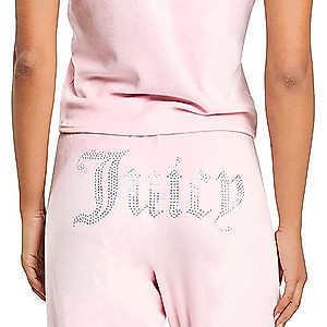 Juicy Couture Two Piece Velvet Fleece Lounge Sleep Set (as1, alpha, l, regular, regular, Pink)