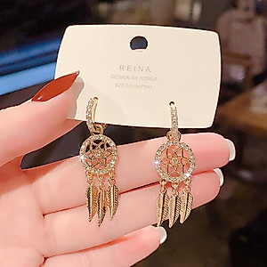 Dreamcatcher Long Earrings Temperament Personality Design Ear Accessories Women Fashion Jewelry Dream Catcher Dangle Earrings