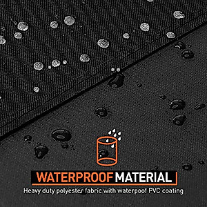 Arcedo Round Smoker Cover 30 Inch, Heavy Duty Waterproof Charcoal Kettle Grill Cover, Outdoor Vertical Barrel Cooker Dome Smoker Cover, Bullet Smoker Cover, Fits Weber, Charbroil, Kamado Joe and More