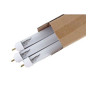 LightWise LWL4W30-F8T5 3pack 3000 Kelvin Warm White 4W LED Tube Direct Replacement Retrofit 8W Fluorescent Tube (12 inch LED Bulb 3pack)