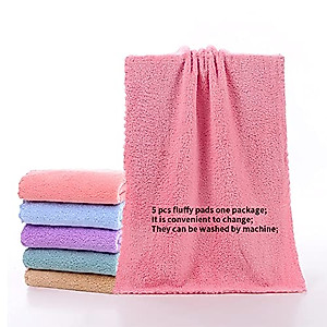 5 Pieces of Guinea Pigs Soft Blankets, Hamster Cotton Cage Liners, Small Animals Bedding Mats Bathe Towels (M)