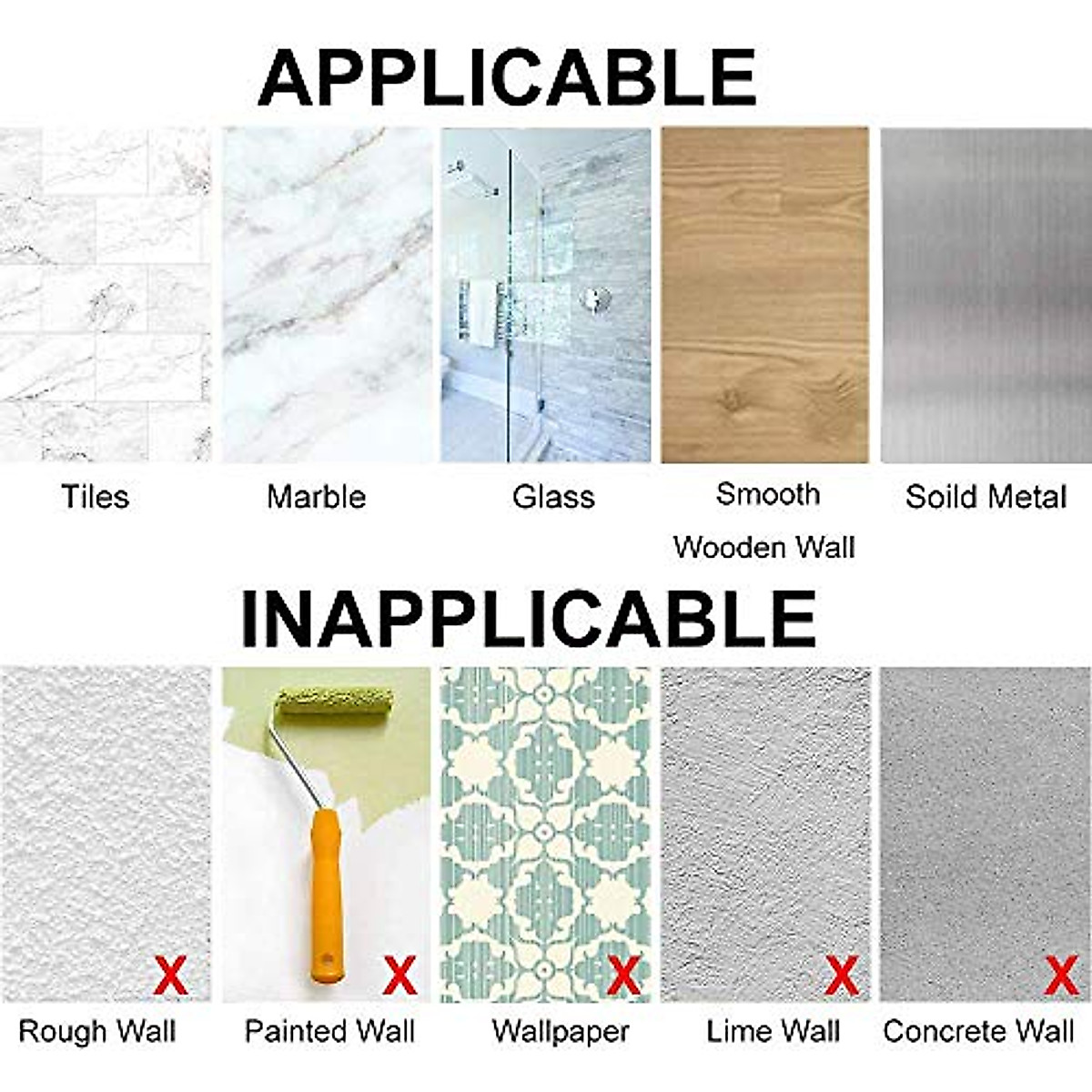 Floating Shelf Wall Shelf, no Drilling, U-Shaped Bathroom Storage Box Display Picture Wall Hanging, Used for Home Decoration/Kitchen/Bathroom Storage Shelf (White)