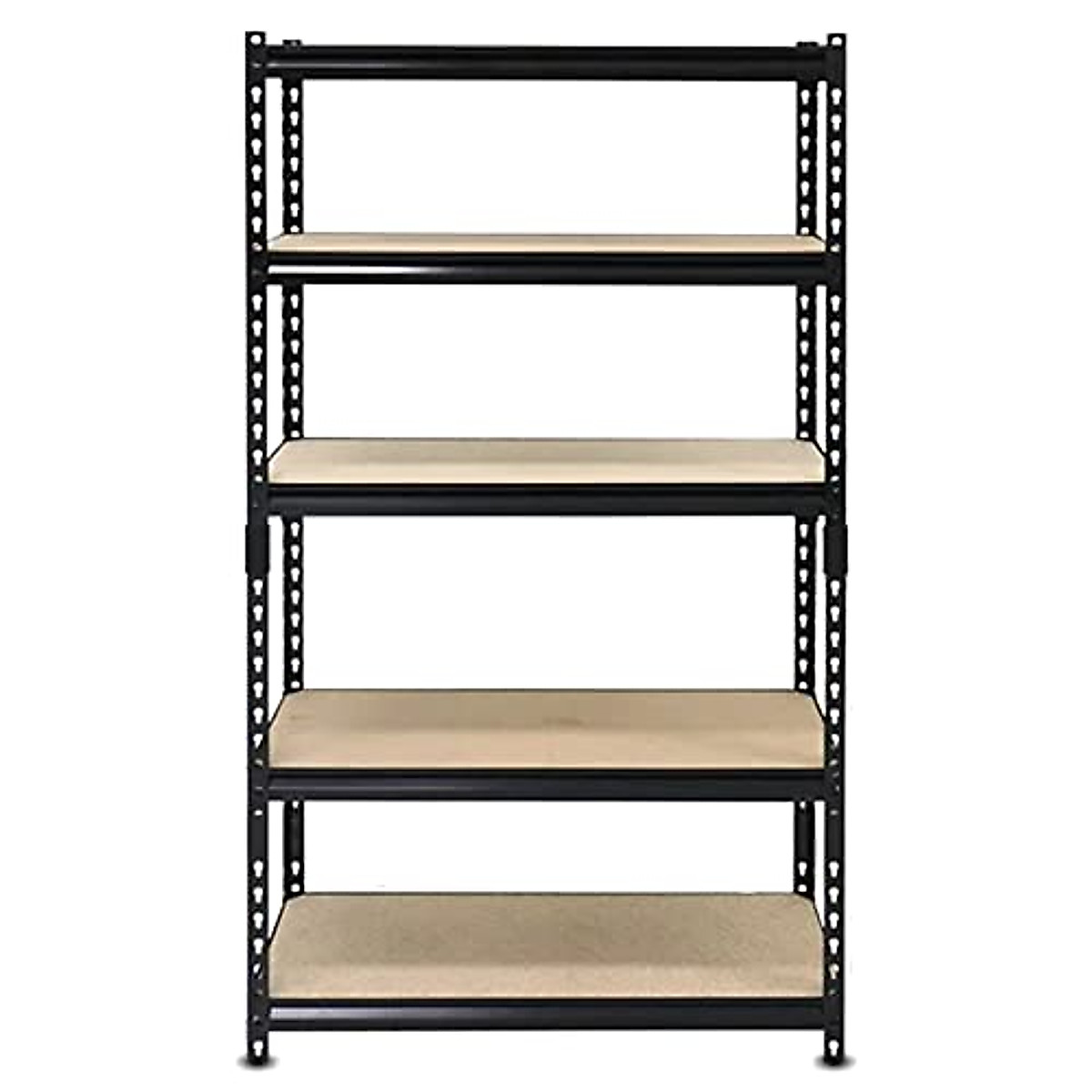 Juggernaut Storage 48" W x 18" D x 72" H 5-Shelf Steel Shelving, Black (SS4818-5BLK)