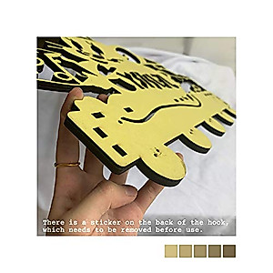 The Nightmare Before Christmas Coat Hook Hat Rack Key Hook Coat Hook Towel Holder, with 5 Metal Hooks, Clothes Hook, Kitchen Shelf, Wooden Storage Shelf,Black,16 Inch, 11 Lbs (N-02)