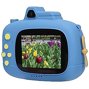 Salaty Kids Camera, Digital Electronic Gift 2.4inch HD Video Camera Front/Rear Dual Shot Mini for Recording Videos(Blue)