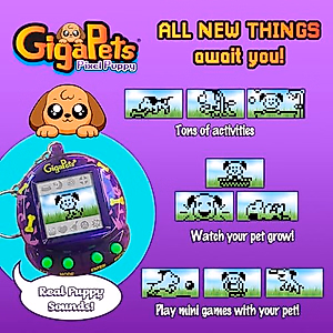 Giga Pet Virtual Pet for Kids Ages 5 and Up, 90s Throwback, 2-in-1 T-Rex Dinosaur | Upgraded Collector’s Edition | Kids Learn to Take Care of a Pet