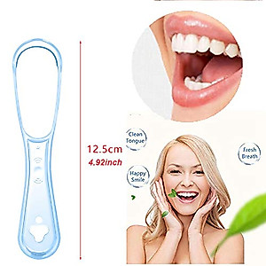 IKAAR Tongue Scraper Cleaner 100% BPA Free Tongue Scrapers for Healthy Oral Care, Easy to Use, Help Fight Bad Breath (4 Pack)