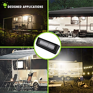 Leisure LED 2X RV Exterior Porch Utility Light XL 12v 650 Lumen Lighting Fixture. Replacement Lighting for RVs, Trailers, Campers, 5th Wheels Black Base Clear Lens (Black, 2-Pack)