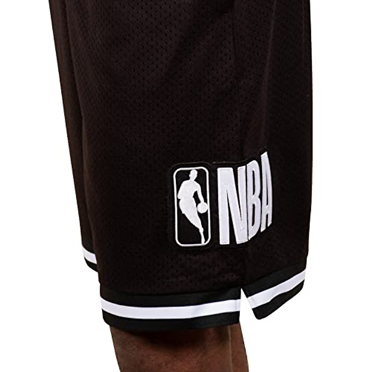 Ultra Game NBA NBA Mens Chrome Basketball Shorts, Black, Large