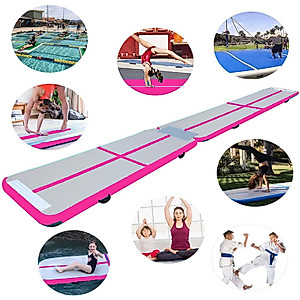 Lucear Inflatable Air Gymnastics Mat Training Mats 10ft/13ft/16ft/20ft Gymnastics Tracks for Home Use/Training