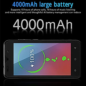 HD Smart Phone, Smart Phones Face Recognition GPS Navigation Dual Camera for Travel (Black)