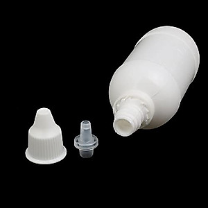sourcing map PE Plastic Dropping Bottle Squeeze Dropper Storage Container 50ml White