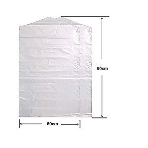 Fangkun Pack of 50 Garment Bag Transparent Clothing Dust Cover Dustproof Hanging Clothes for Dry Cleaner, Home Storage,Travel, Clothes Storage Closet 60 × 90 cm