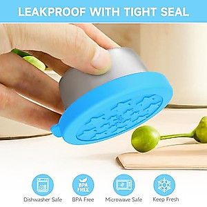 Stainless Steel Condiment Containers with Leakproof Food-grade Silicone Lids, Portion Bento Box and Mini Sauce Container of Kids Lunch to Go for Snack, Dessert, Souffle, Salad Dressing (MIX, 6 Pack)