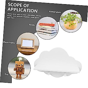 ARTIBETTER 1pc Shelf Blush Decor Wood Storage Shelves White Storage Shelves Wall Cloud Shelf for Nursery Floating Shelves Wooden White Storage Shelf Wall Mounted Shelves Finishing Shelf Fold