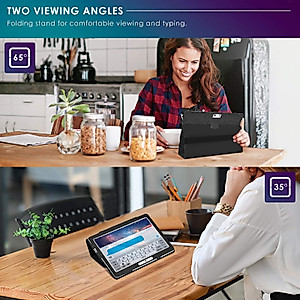 DETUOSI 10.1 inch Android Tablet Case,PU Leather Folio Cover Compatible with YELLYOUTH 10.1,Yuntab 10.1 (K107/K17),Plum 10,Lectrus 10,Victbing 10,Hoozo 10,Wecool 10.1,KUBI 10.1,Winsing LLLCCORP 10