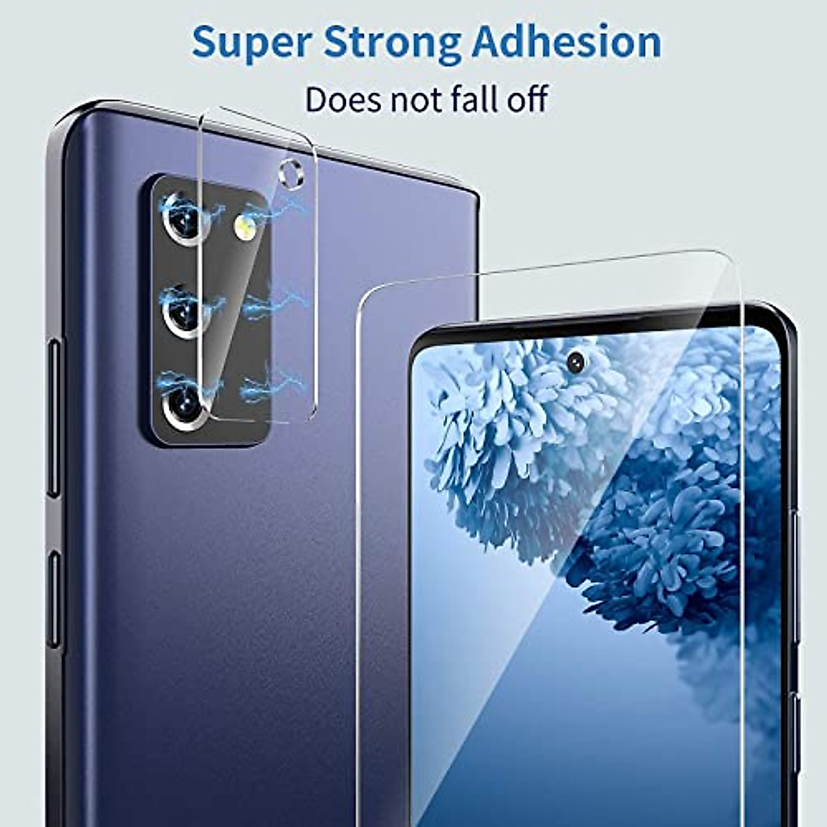 Galaxy S20 FE Screen Protector and Camera Protector, [3 Screen Protectors+3 Camera Protectors][Support Fingerprint] Tempered Glass Screen Protector for Samsung Galaxy S20 FE 5G/4G
