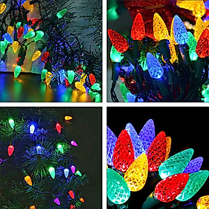 SOLUSTRE Outdoor Decor Strawberry String Lights LED Christmas Tree Hanging Lights Christmas Night Lights for Wedding Party Bedroom Outdoor Decoration (No Battery) Led String Lights