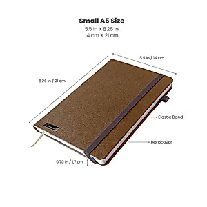 THESMARTNOTEBOOK Letter Dotted Luxury Hard Cover | 190 Pages | 100g | Eco-Friendly Smart Note-Taking | Free App for Digital Note-Taking and Organization | Brown