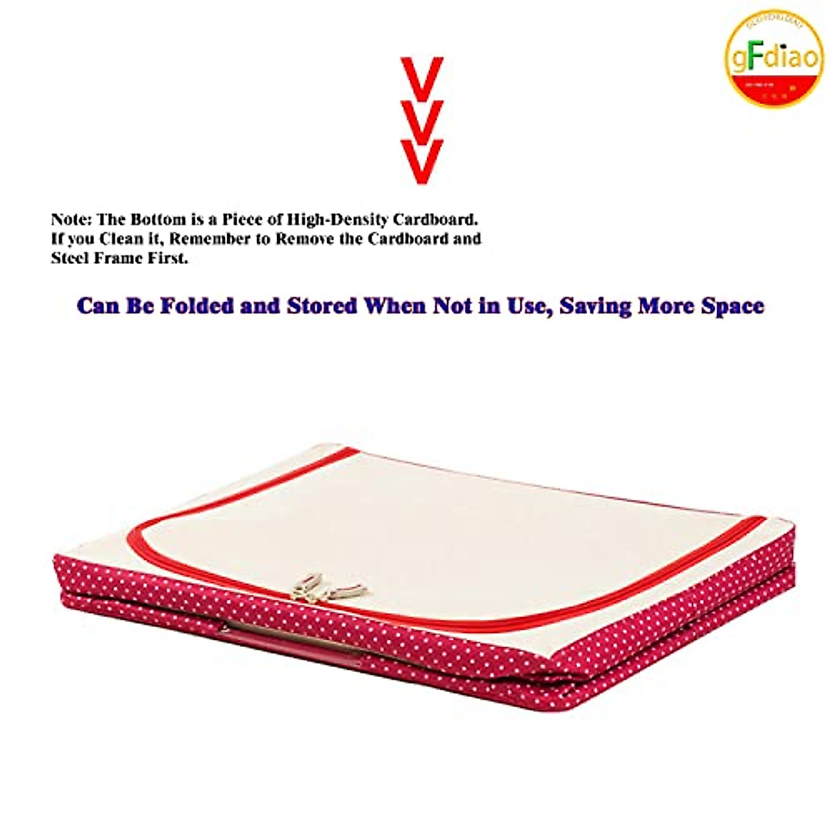 GUO FENG DIAO Steel Frame Storage Box Oxford Cloth Storage Box Quilt Storage Box Folding Wardrobe Fabric Extra Large Storage Bag