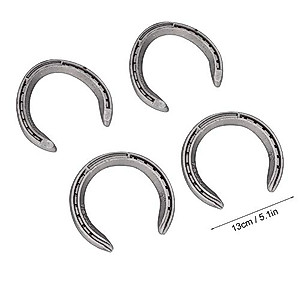 Horseshoe, 4pcs Aluminum Alloy Horse Shoes Horse Riding Equestrian Tools, for Horses That Have More Exercise or Work(13cm)