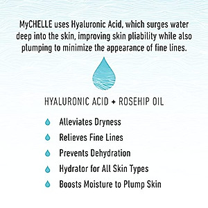 MyCHELLE Dermaceuticals Ultra Hyaluronic Hydrating Serum (1.0 Fl Oz) - Rich Hydration for Dry Skin with Vegan Hyaluronic Acid, Help Plump Skin and Help Reduce Appearance of Fine Lines and Wrinkles
