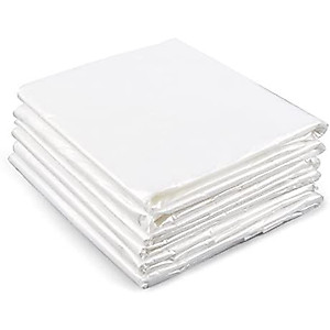Juvale 6-Pack of 1 mil Clear Plastic Drop Cloths for Painting, Furniture Protection, Disposable Painters Tarp, Waterproof Sheeting Roll for Construction, Dust, Paint Covering for Floor (9x12 Feet)