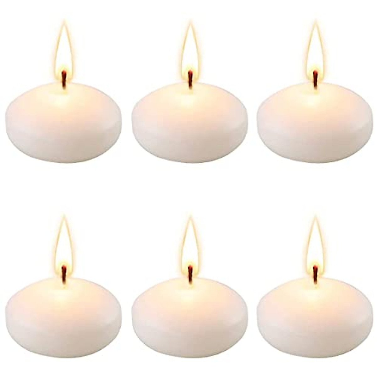 30 Pieces Tea Wax ,Unscented Floating Candles,Smokeless Floating Water Candle for Wedding Party Pool SPA Valentine's Day Bathtub Dinner Christmas Party Decoration (White)