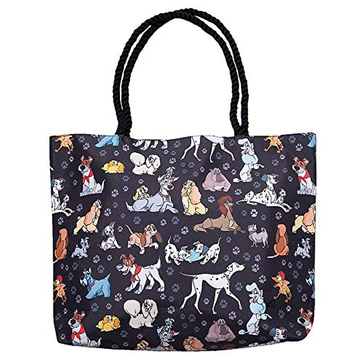Disney Tote Travel Bag Dogs: Dalmatians Lady Tramp Copper Dodger All Over Print