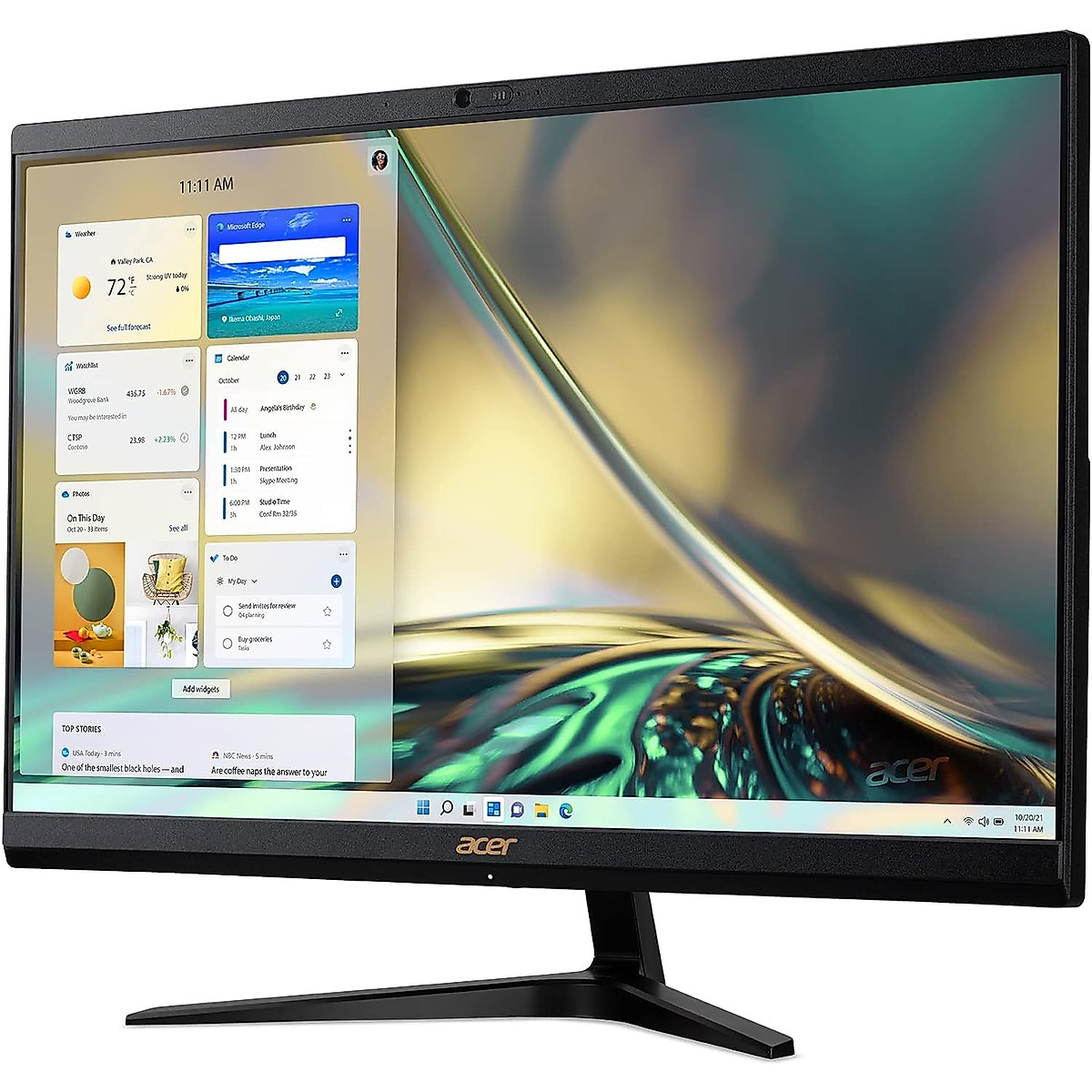 acer Aspire C24 23.8" FHD All in One Desktop Computer, 12th Gen Intel 6-Core i3-1215U Processor, 16GB RAM 512GB SSD, Wi-Fi 6, Wireless Keyboard and Mouse,Windows 11 Home, Black