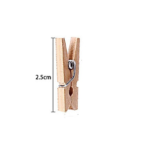 GCA DIY Wooden Pins for Scrapbooking Wood Crafts, Mini Clothespins 100 Per Pack 1"