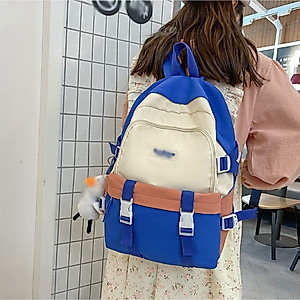 DINGZZ Fashion Unisex Large Capacity Student Backpack Teenage School Backpacks Waterproof Nylon Travel Bag (Color : E, Size : 30 * 12 * 42CM)