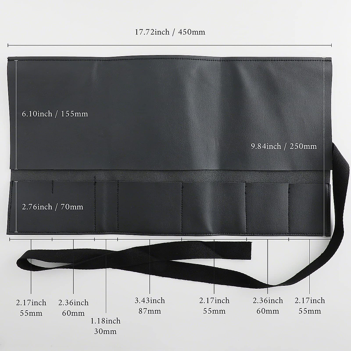 Wazakura Made in Japan 5PCS Bonsai Tool Kit with Roll Bag: Yasugi Steel Satsuki Bonsai Scissors, Concave Branch Cutter, Knob Cutter, Wire Cutter, Tweezers - 5 Tools Satsuki Set with Case