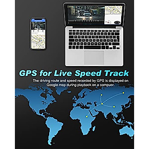 UPGROW 4K Dual Dash Cam Front and Rear Dashcam with SD Card Included, WiFi and GPS, Dash Camera for Cars with 3 Inches IPS Screen,Recorder with Super Night Vision, 24-Hour Parking Monitor