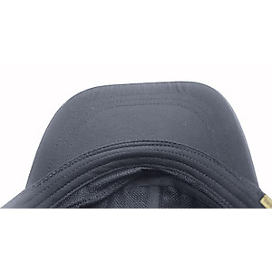 FASHIXD Mesh Military Cap Plus Size Hats for Men Summer XL Army Hats Quick Qry Short Bill Hat Cadet Cap (as1, Alpha, x_l, Dark Grey)