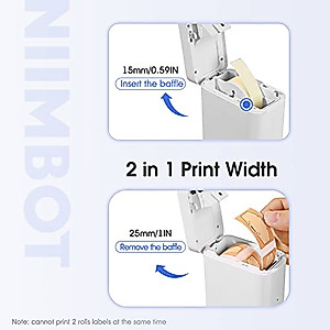 NIIMBOT D101 Label Maker, Handheld Thermal Label Printer with Tape, Easy to Print 0.5 to 1 Inch Width Inkless Label Maker for School Name, Cable Labels, Business Price Tags, Home Storage