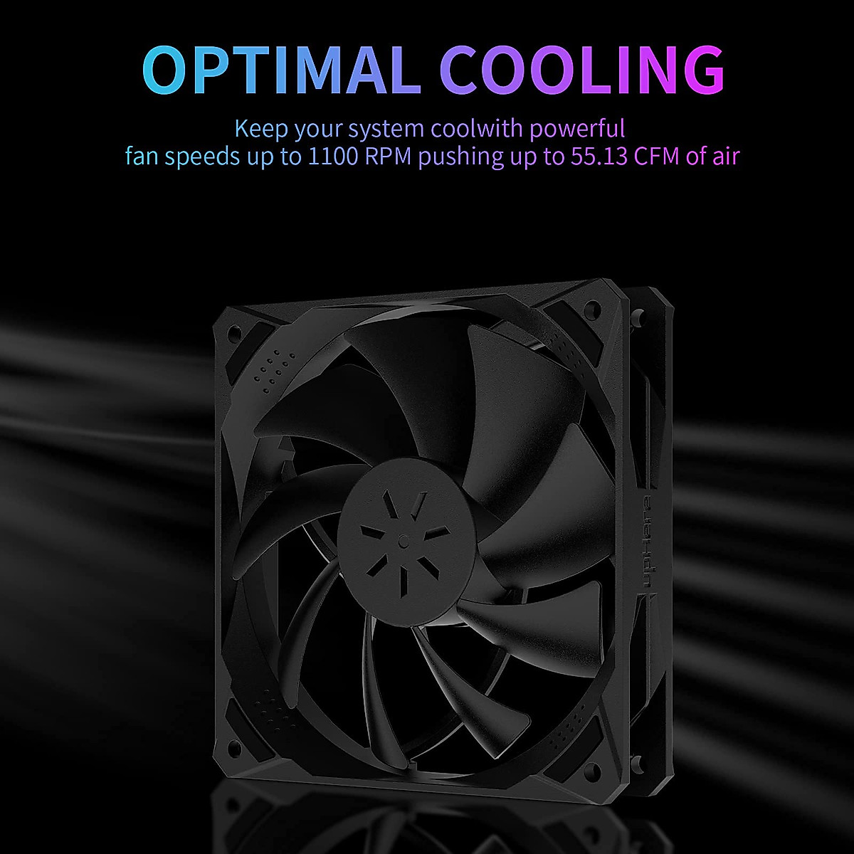 novonest 120mm PC Case Fan,High Performance 3PIN Silent Fan for PC Cooling,NK12BK3-5