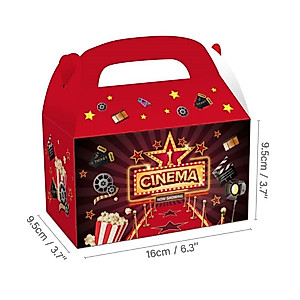 PARTYSTADL 12Pcs Movie Theme Party Decorations Boxes, Movie Night Party Supplies Candy Boxes Birthday Party Favors Decorations Party Gift Boxes for Boys Girls Baby Shower Party Supplies