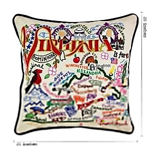 Catstudio Virginia Embroidered Decorative Throw Pillow