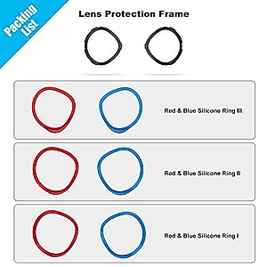 AMVR [Pro Version] Lens Anti-Scratch Ring Protecting Myopia Glasses from Scratching VR Headset Lens Compatible for Meta Quest 2, Quest, Rift S or Meta Go, with Preventing Light-Leaking Design
