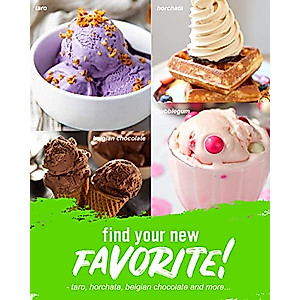 Frozen Bean Bulk Ice Cream Mix, Easy to Make Gelato Starter Mix Kit and Ice Cream Mixes for Ice Cream Maker, Soft Serve Machine, Milkshakes and Frappes, Cookie Monster