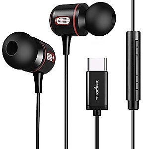 USB C Headphones Wired Type C Earbuds Headset - with Mic and Volume Control Compatible with iPad Pro 11" 12.9" 2018/2020/MacBook/MacBook Pro/New MacBook Air, Google Pixel/5 4 3 2 XL, Samsung Galaxy