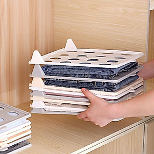 Closet Organizer Board T-Shirt Clothes Folder Anti-Wrinkle Clothes Storage Holder White 10PCS T-Shirt Clothes Folder Anti-Wrinkle Clothes Storage Holders Clothes Fold Board Clothes Storage Holders