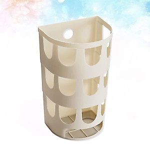 2pcs Storing Capacity Wall Bathroom Mount Dispenser Grocery Holder Saver for Bag Paper Shopping Tissue Restaurant Holderkhaki Container X. Khaki X.in Trash with Bags Storage Holes