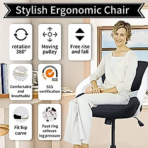 Tall Office Chair,Drafting Chair,Ergonomic Office Computer Desk Chair,Lumbar Support& Waist Support Function for Office &Home - Black