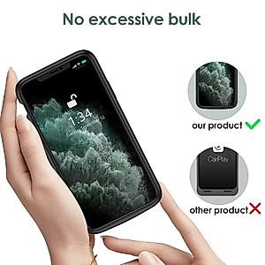 NEWDERY Battery Case for iPhone 11 Pro Max, 10000mAh Portable Protective Charging Case Extended Rechargeable Battery Power Bank for 6.5 Inch iPhone 11 Pro Max (Black)