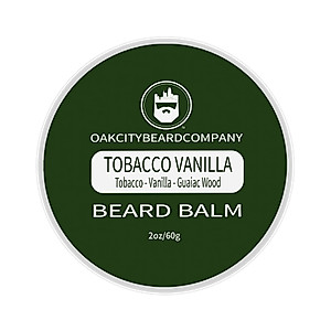Oak City Beard Company - Tobacco Vanilla - 2 Ounce - Beard Balm - Tobacco - Vanilla - Guaiac Wood - Beard Conditioner