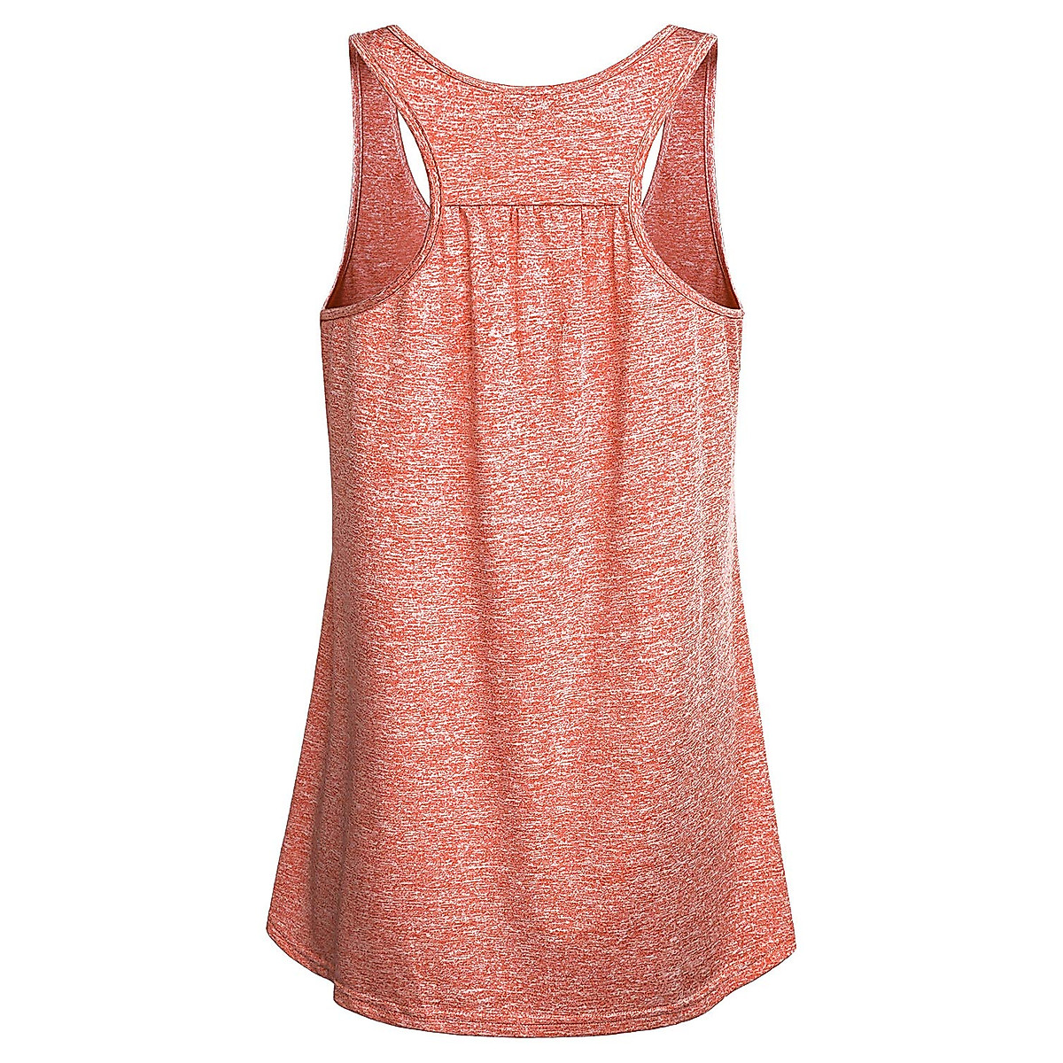 Miusey Ladies Activewear Tops,Cool Athletic Workout Tanks Trendy Yoga Shirts Loose Breathable Gym Exercise Cloth Climbing Hiking Walking Cycling Boutique Outfits Coral XL