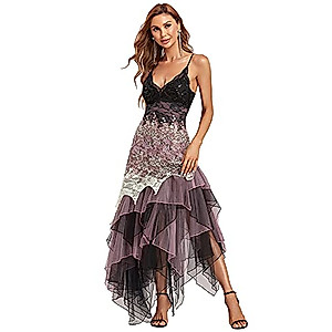 Ever-Pretty Women's V-Neck Sexy Party Dress Wedding Guest Dresses for Women Summer Dress Orchid US10